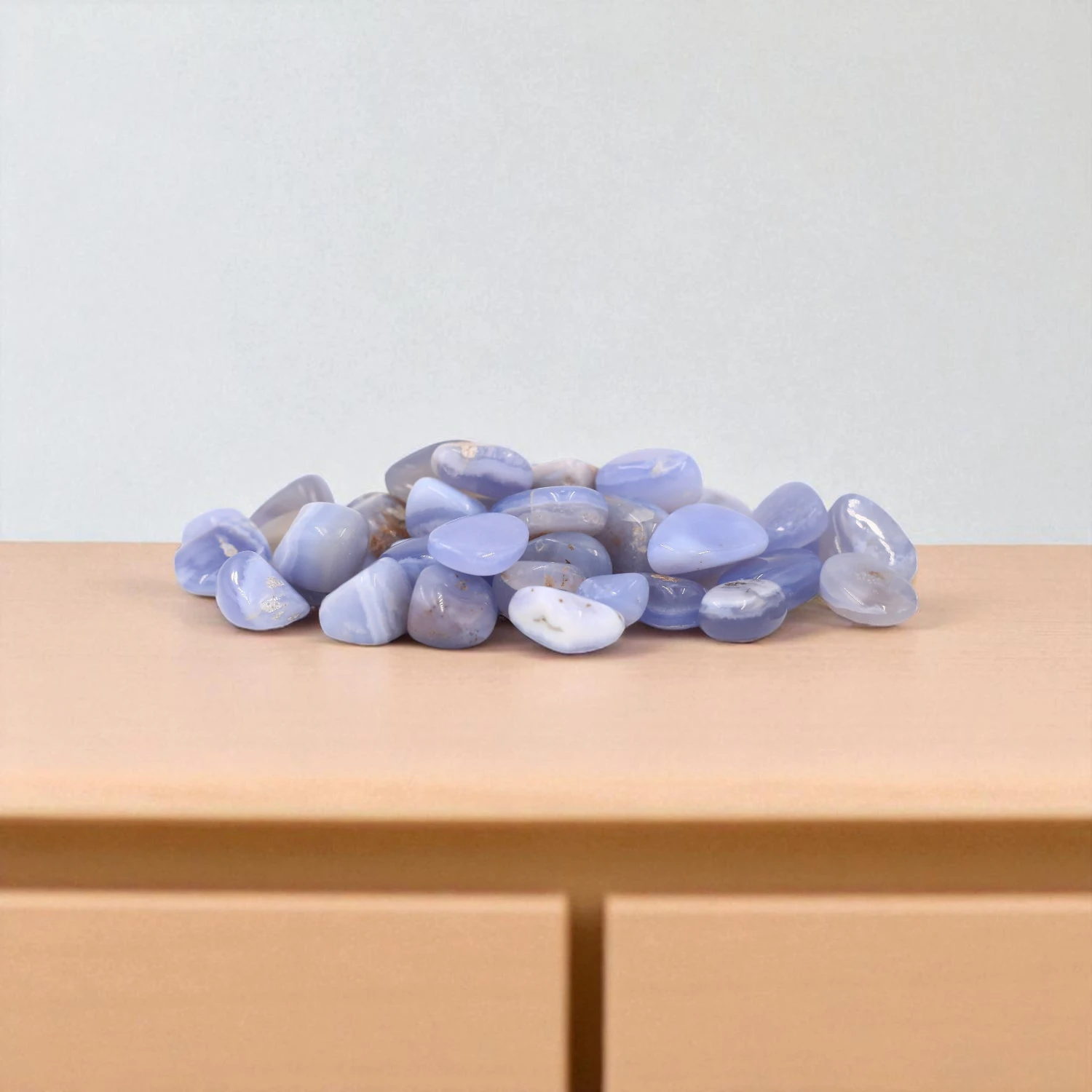 Blue Lace Tumbled Stone for Calmness | 25mm Crystal for Peaceful Energy